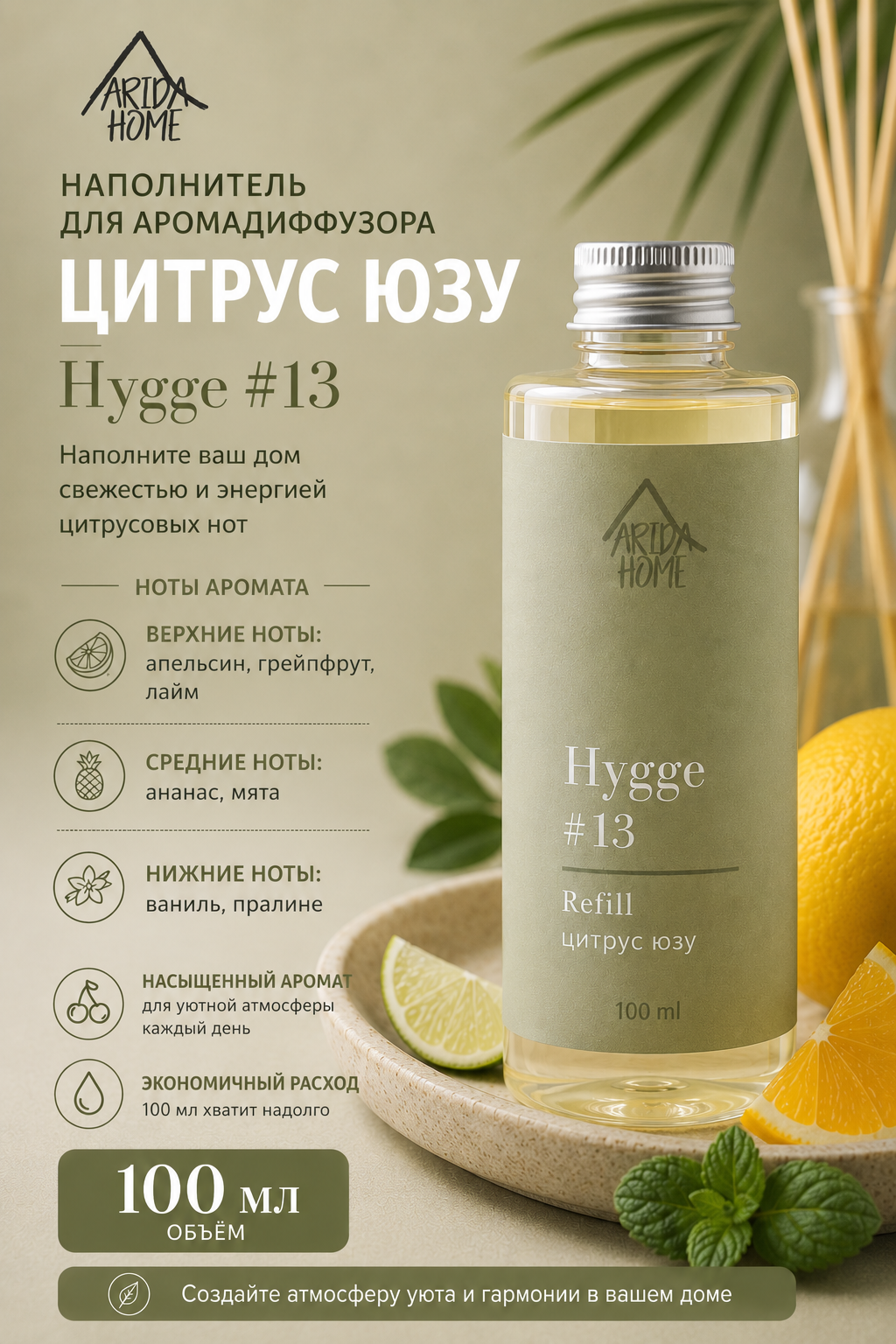 Наполнитель для диффузора парфюм для дома Hygge рефил