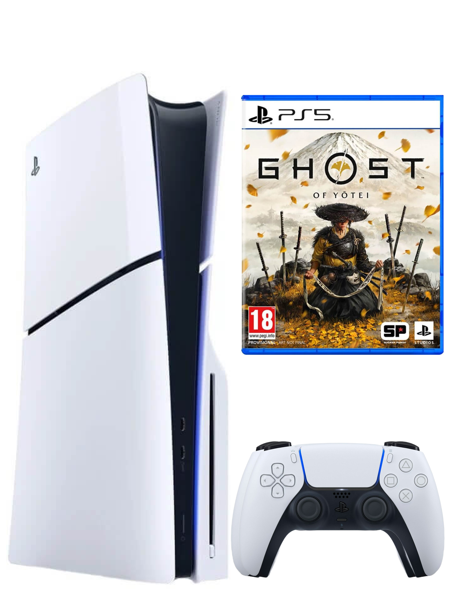 Игровая приставка Sony PS 5 Slim Disc 1ТБ(с дисководом)+ Игра Ghost Of Yotei