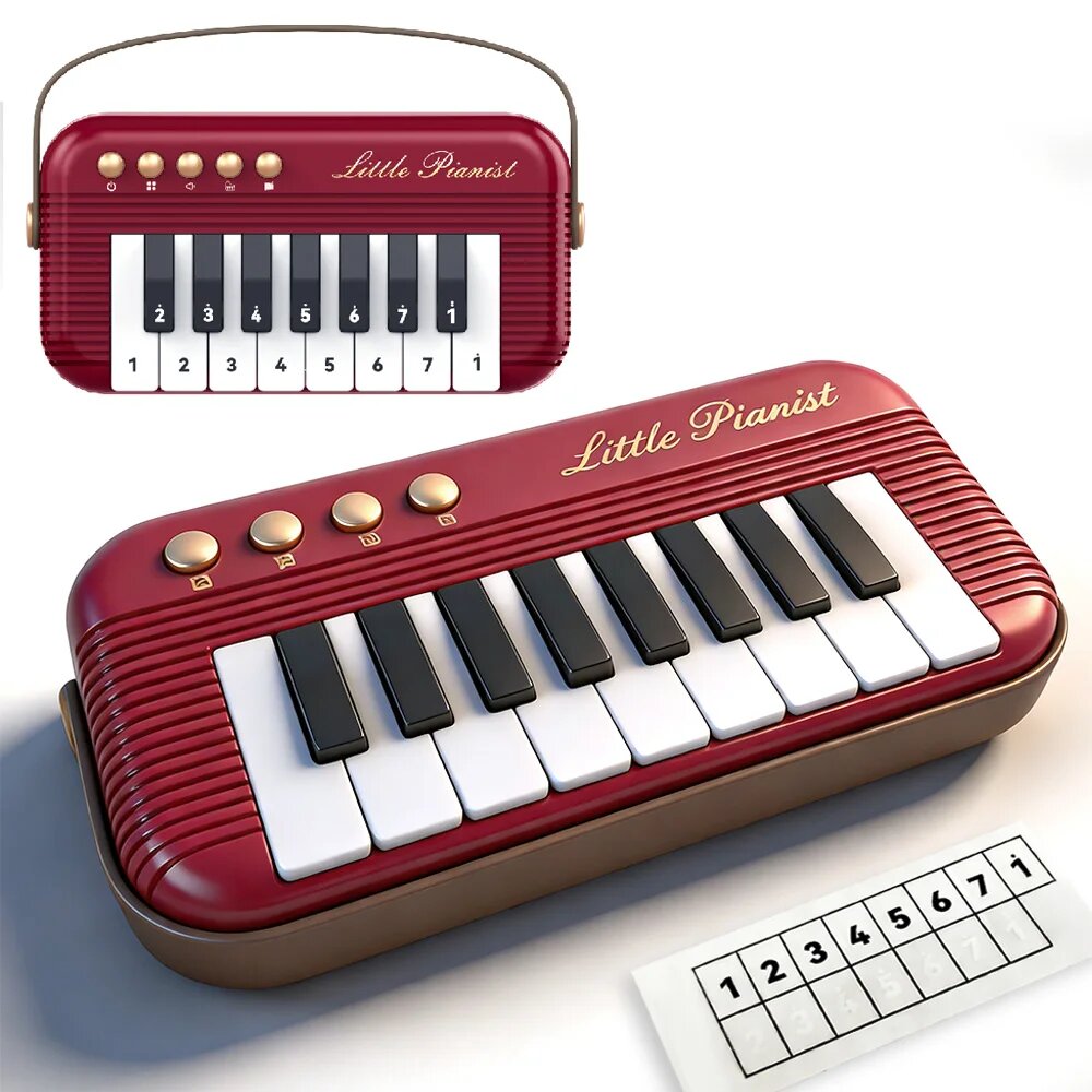 Мини пианино Little Pianist, Бордовый