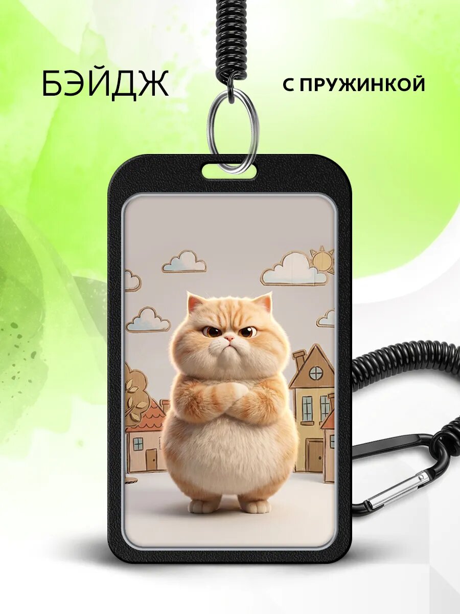 Бейдж на пропуск металлический с пружинкой и картинками