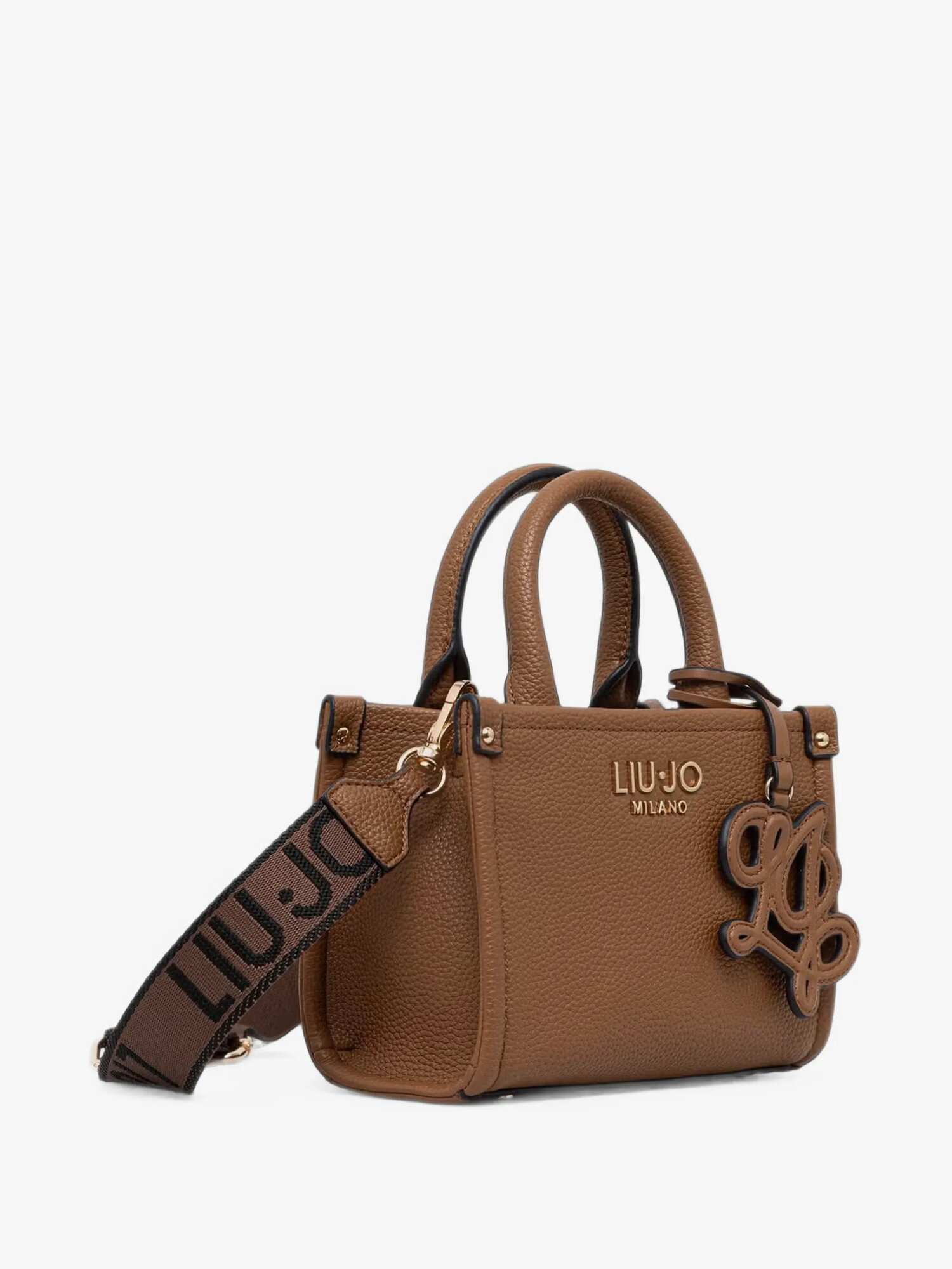 Сумка LIU JO Mini bag with jacquard shoulder strap, коричневый — фото 1