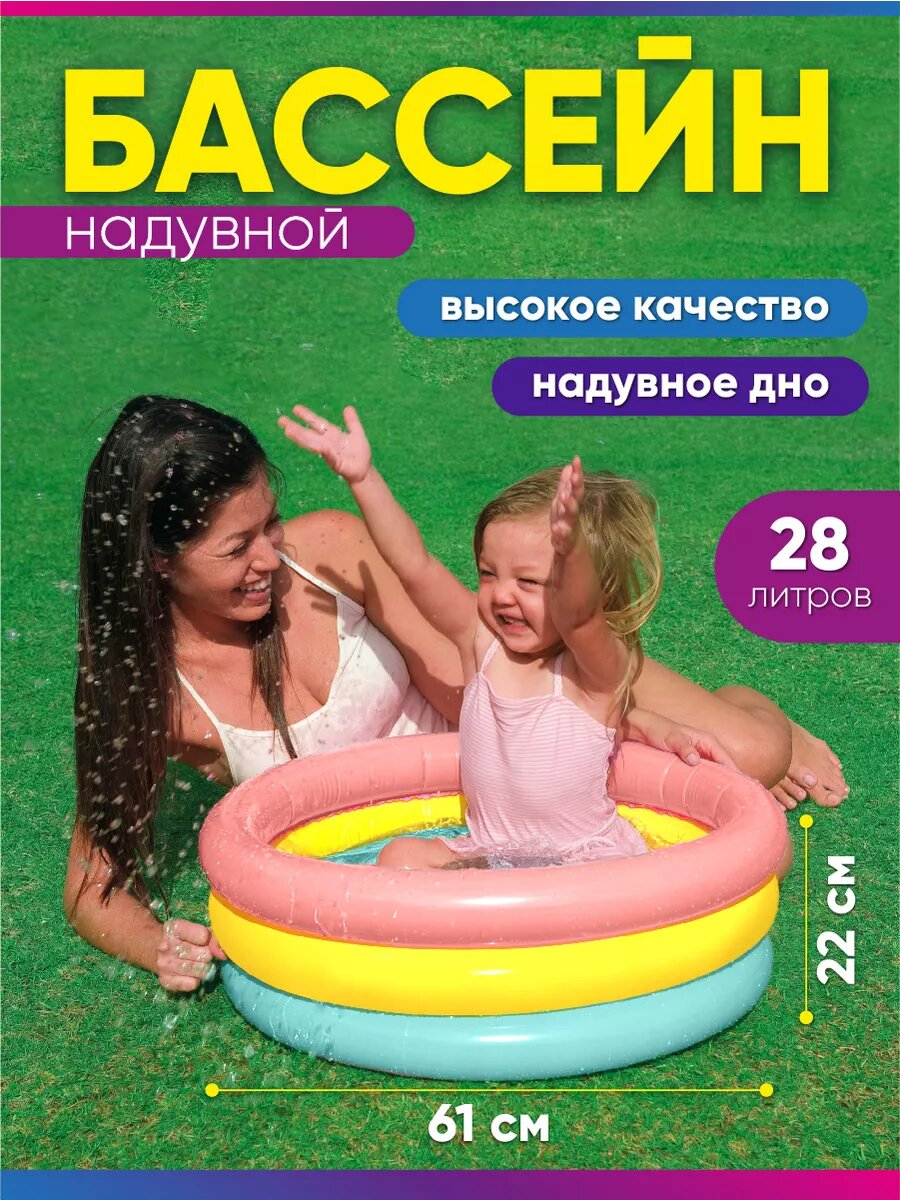 Бассейн надувной детский