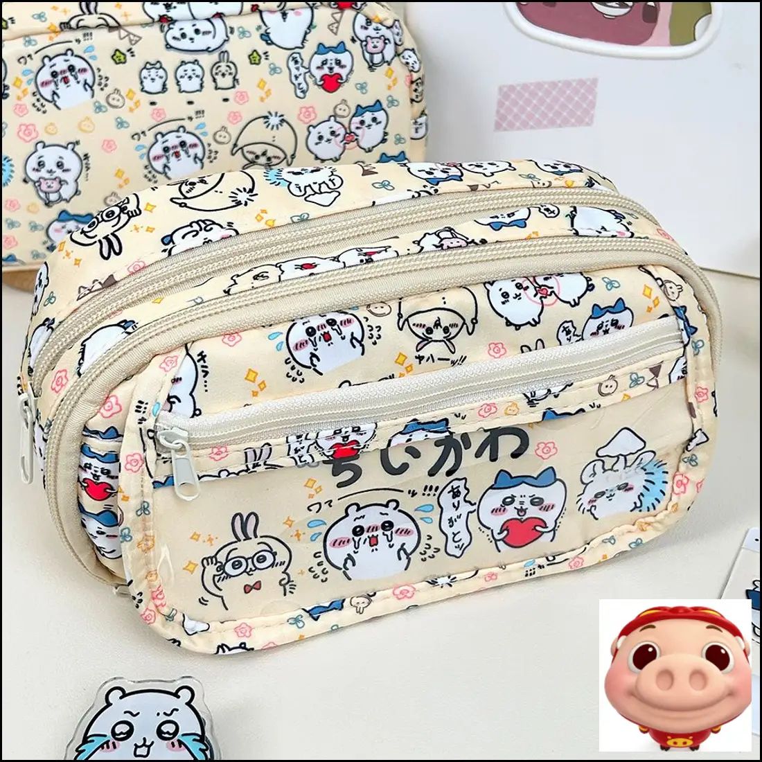Пенал Chiikawa Jiikawa Pain Bag из полиэстера с принтом животных для взрослых — фото 1