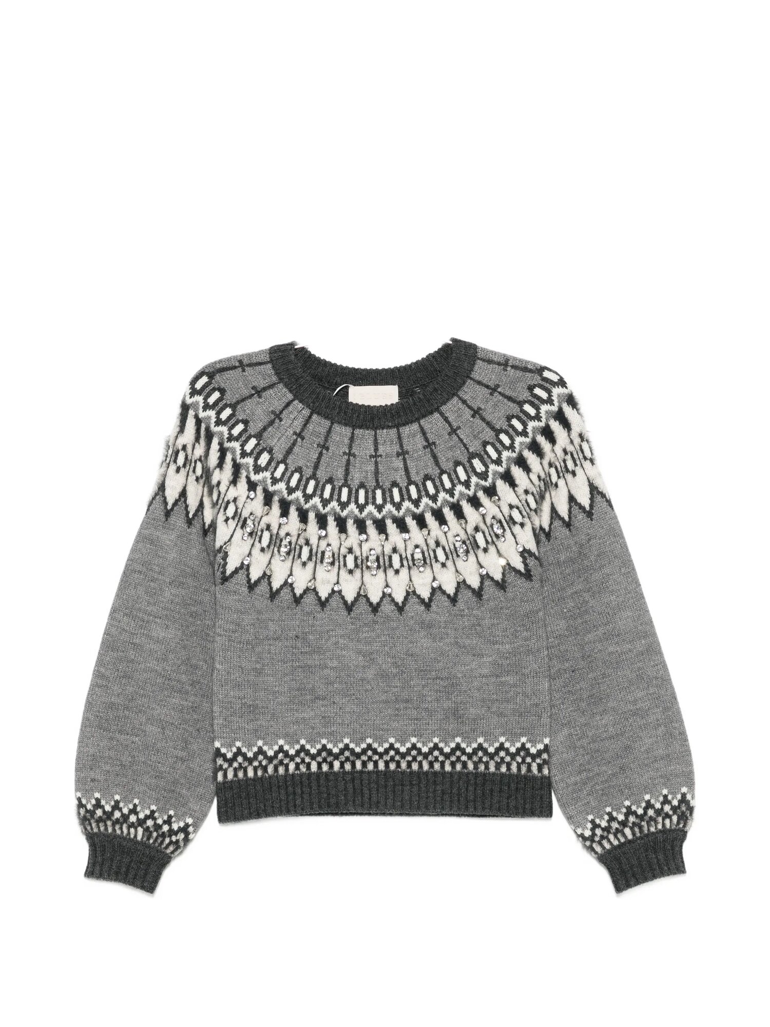 Свитер iBlues Crystal-embellished Fair Isle sweater