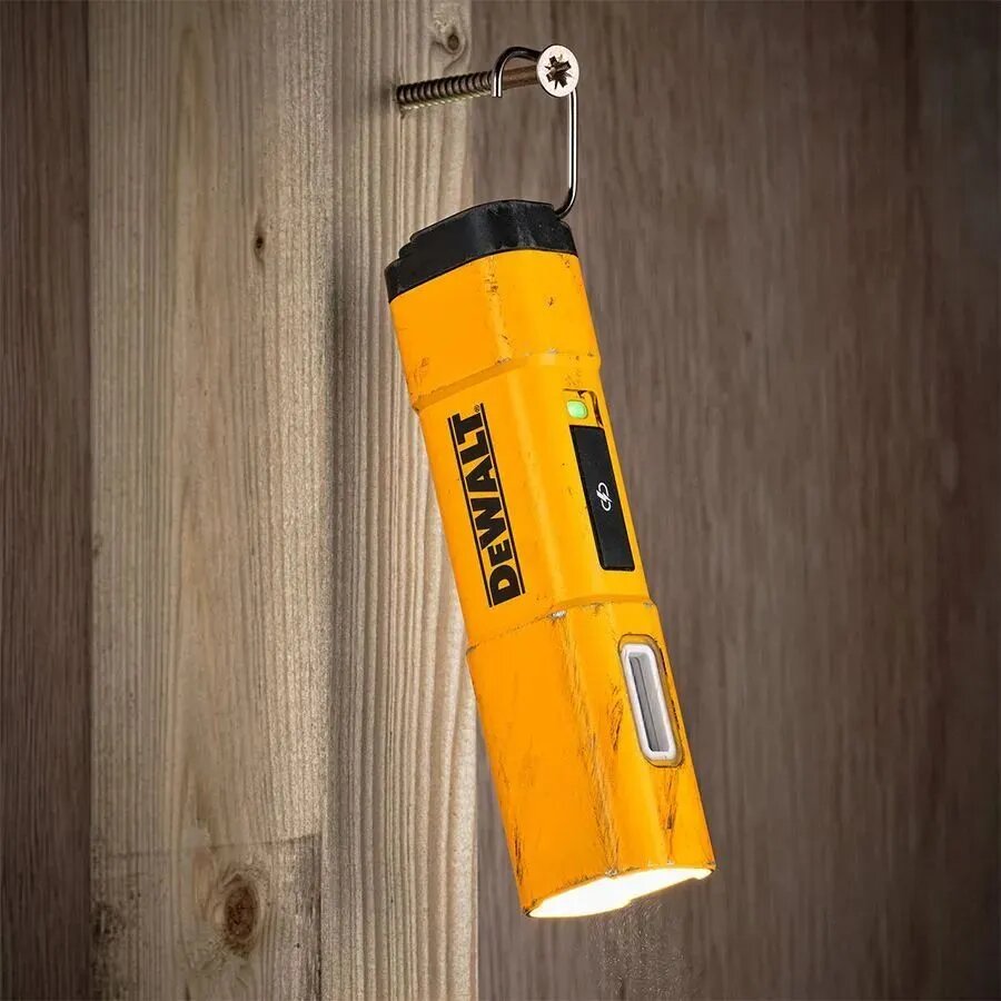 DEWALT DCL183 Рабочий светильник с магнитным основанием, подзарядкой от USB-C, 3-градусной регулировкой яркости 1000 люмен, пыленепроницаемый рабочий светильник класса защиты IP54