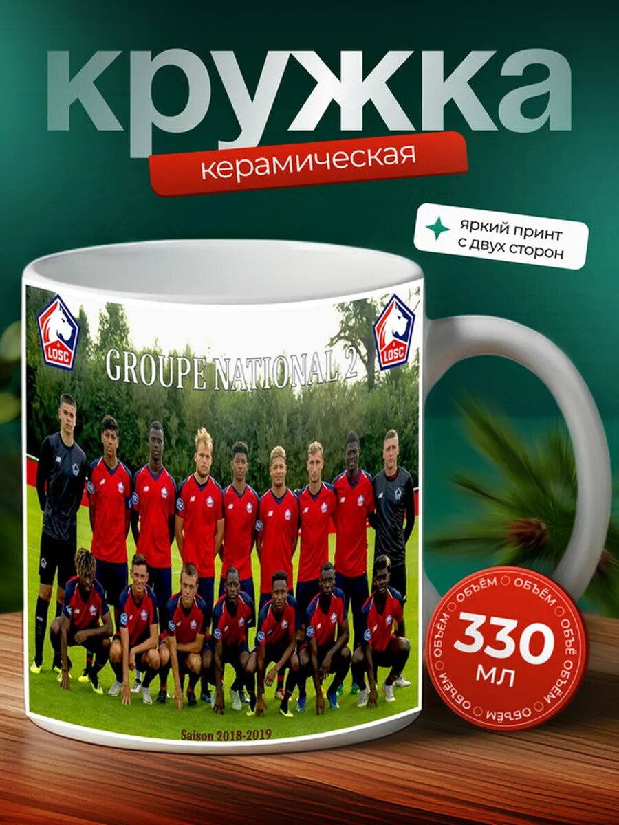 Кружка Лилль футбольная команда 4,