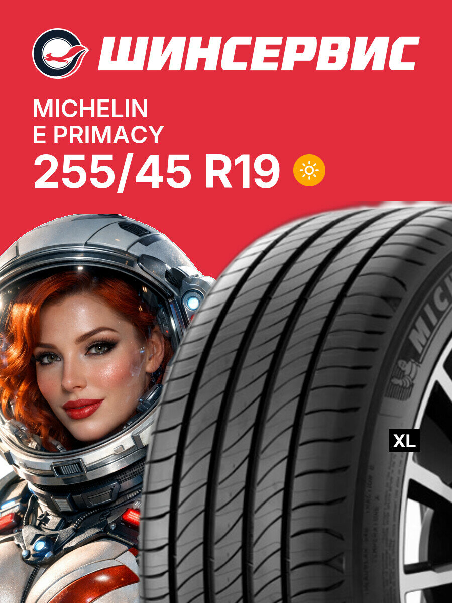 Летняя шина Michelin E Primacy 255/45 R19 104 W, летняя автомобильная резина