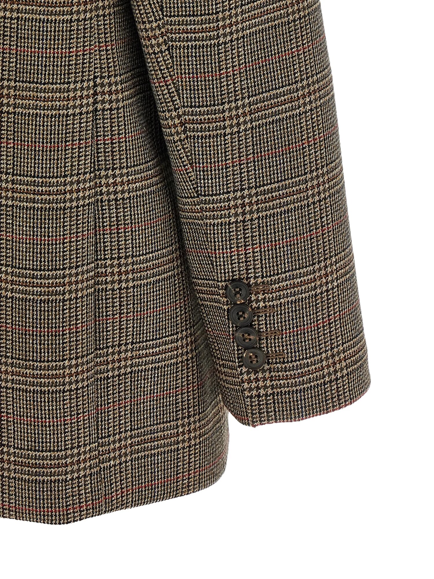 Пиджак Max Mara Check-pattern single-breasted blazer, размер 46, коричневый — фото 1