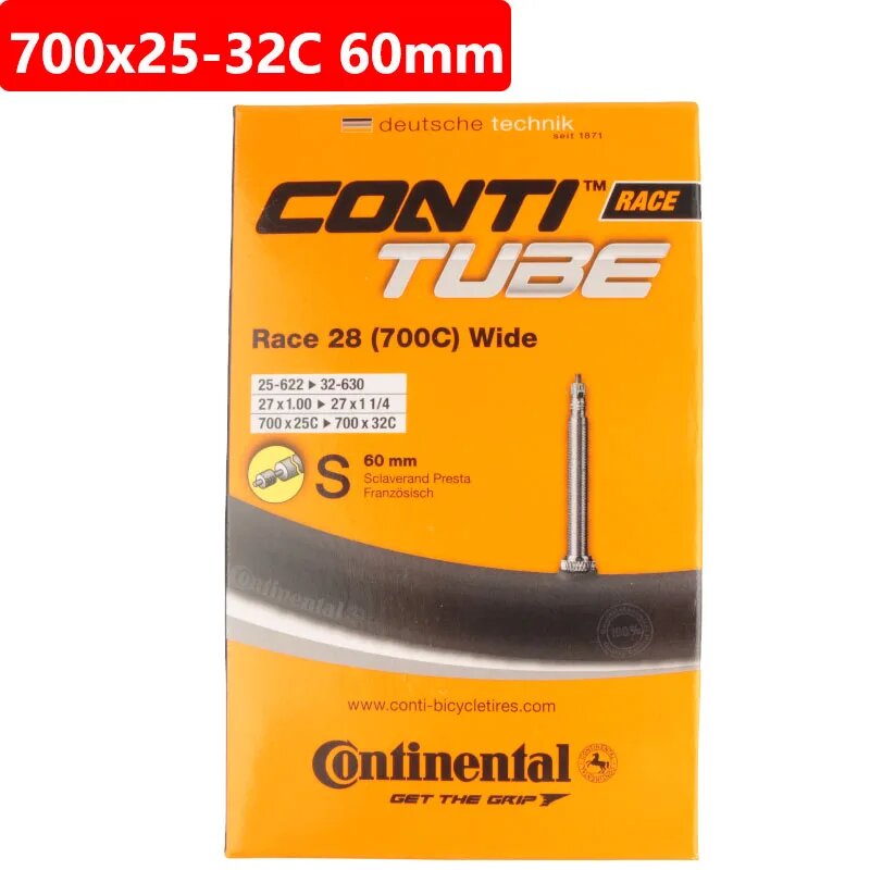 Continental Race Трубки для велосипеда 700*20-32 700x25-32C 60mm