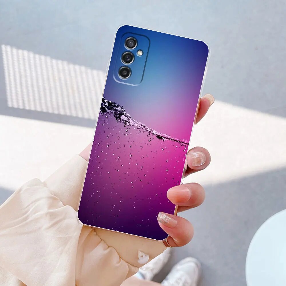 For Samsung M52 5G Case M526 Galaxy M23 Luxury Marble Transparent Phone Case For Samsung M23 M236 Shockproof Cover Back Bumper