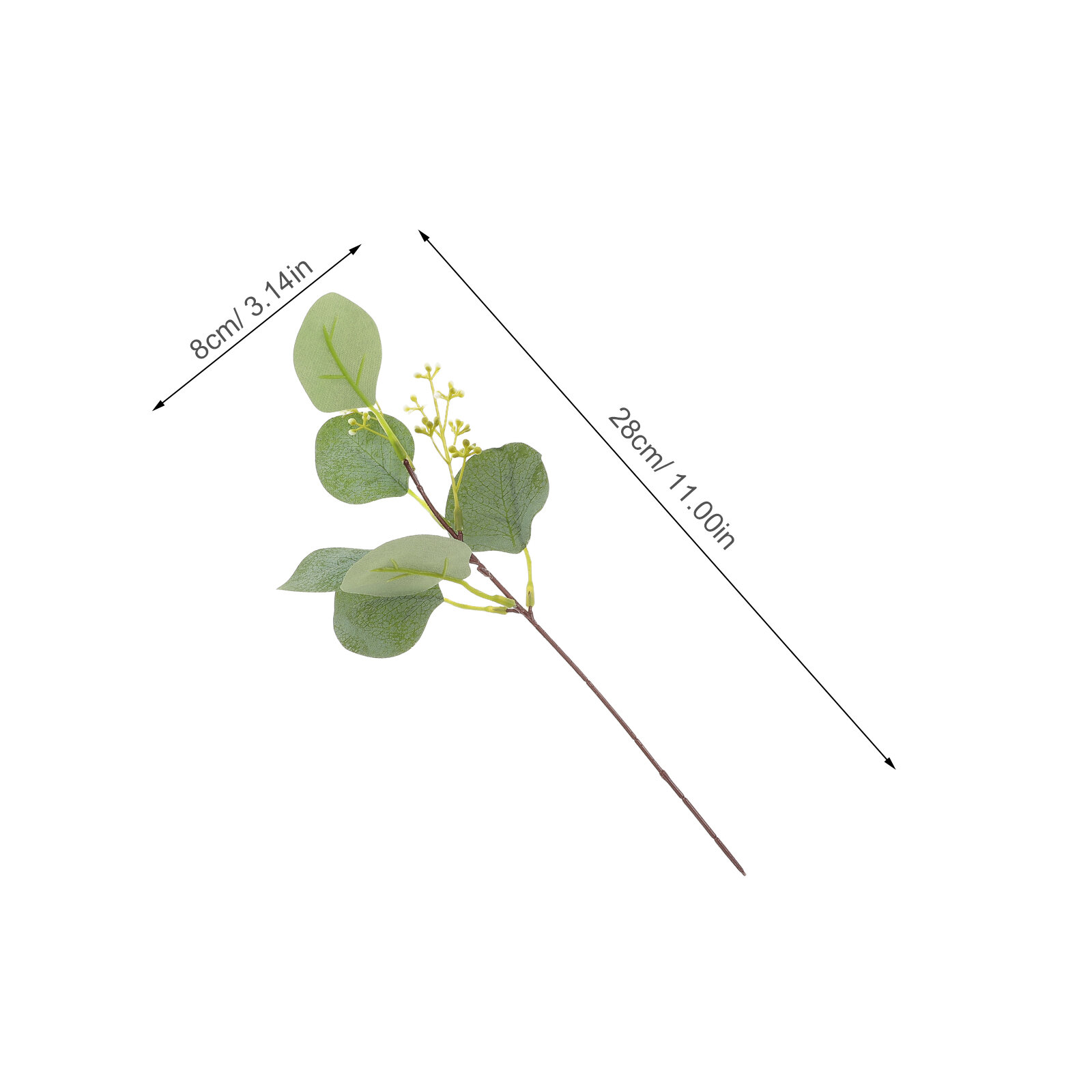 Универсальные элементы декора из эвкалипта для праздничных столов, просты в транспортировке, 28.00x8.00x8.00 см