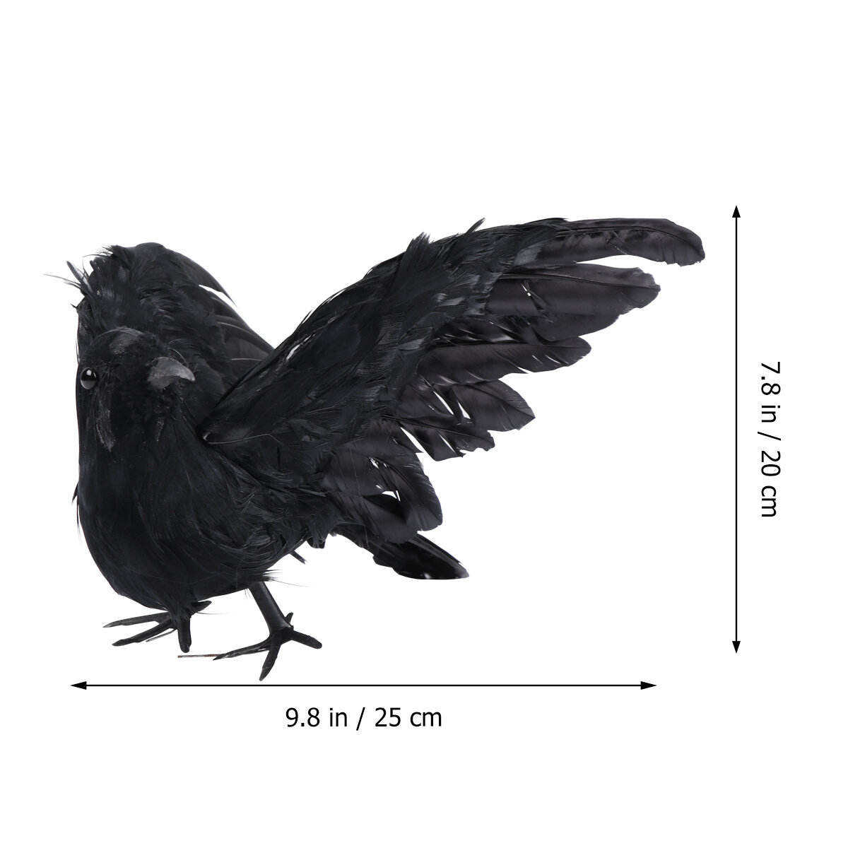 Прелестная Черная Ворона Для Украшения Сада 1 Шт Размер 25*20*20 Cm