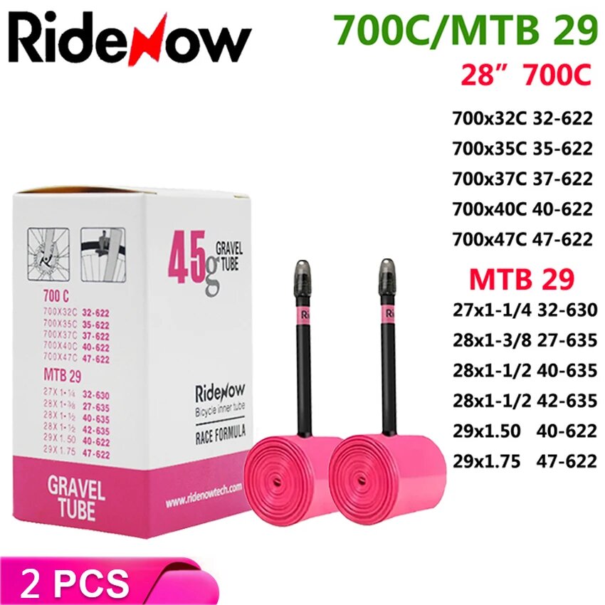 Камера велосипедная Ridenow 700C 45g 700x32-47C 2pc, 65mm