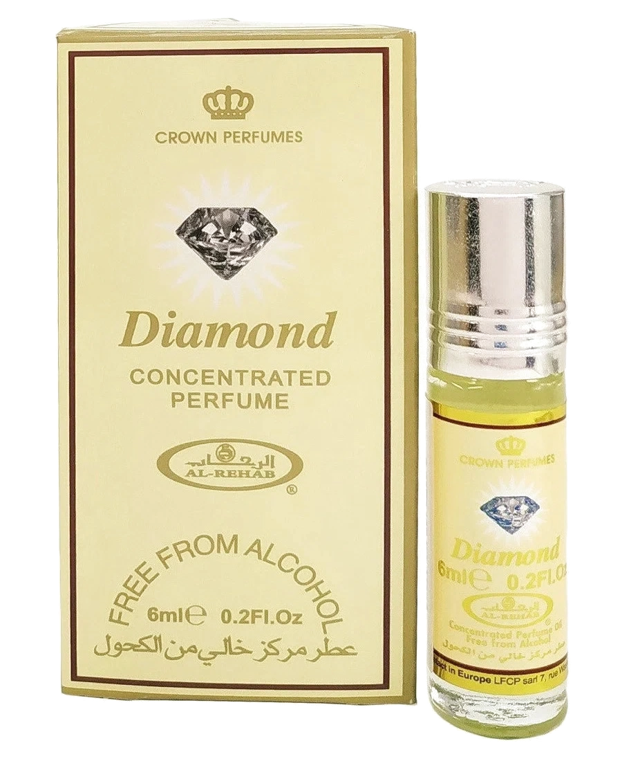 Масляные духи Аль Рехаб Даймонд роллер 6 мл для женщин и мужчин - Al Rehab Diamond