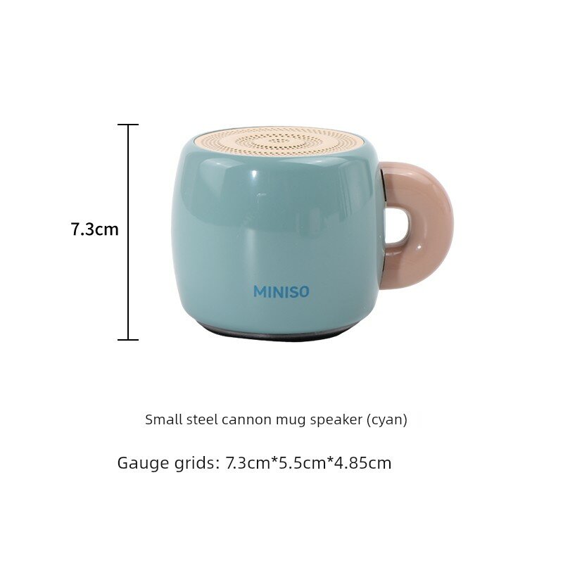 Портативная колонка-сабвуфер Miniso Mini Steel Cannon: беспроводная Bluetooth-аудиосистема для рабочего стола