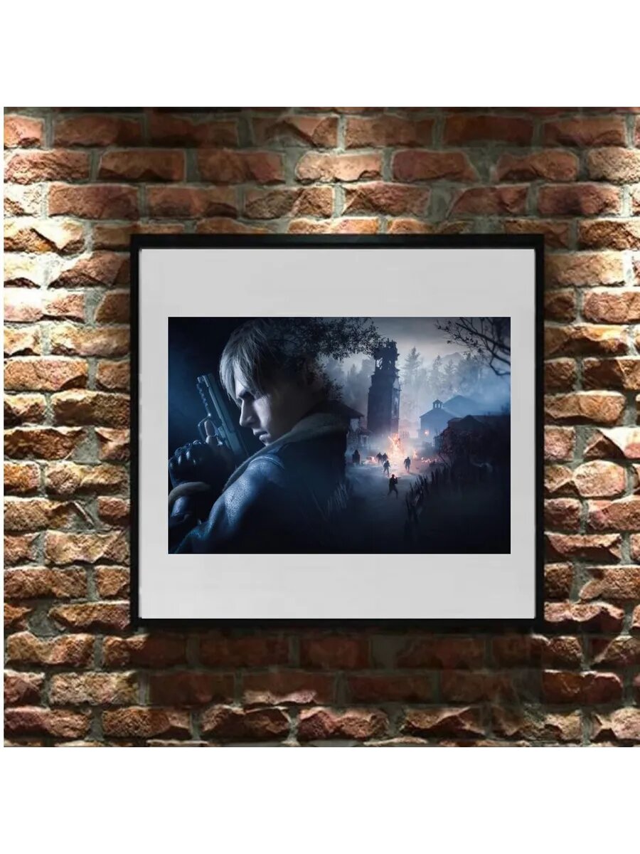 Постер "Resident Evil 4 (Обитель зла 4)" Cool Eshe из коллекции "Любимые герои", А4