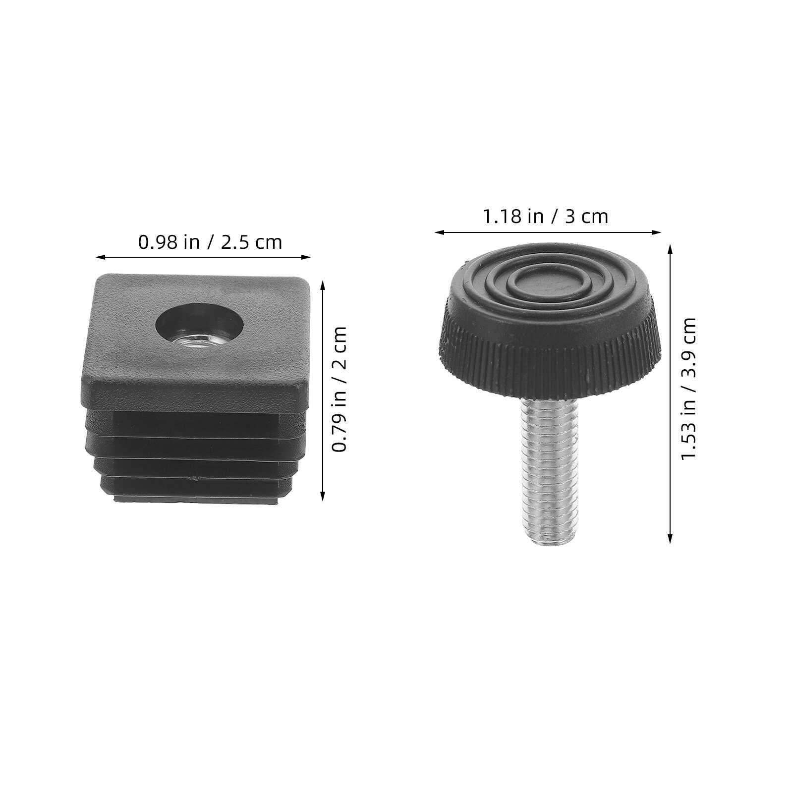 Комплект из 12 регулируемых мебельных ножек m8x30 с гайками для офисных и домашних столов и стульев
