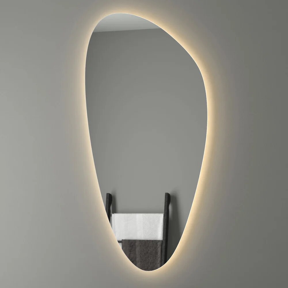 Зеркало Evoform Ledshine BY 2594 70х140 со светодиодной подсветкой, 70 см, в современном стиле, зеркало настенное в ванную