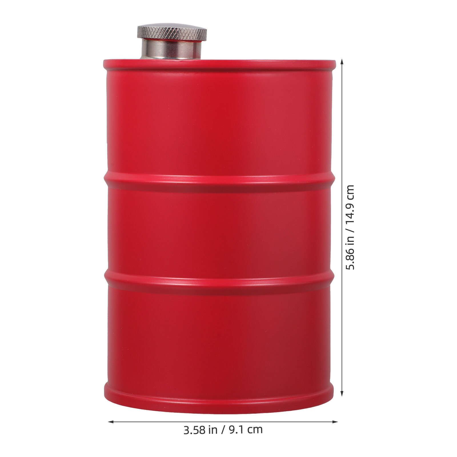 Надёжный Фляжка Для Напитков Объёмом 14.90X9.10X9.10CM Стальная Фляга Для Вина И Алкоголя Красного Цвета