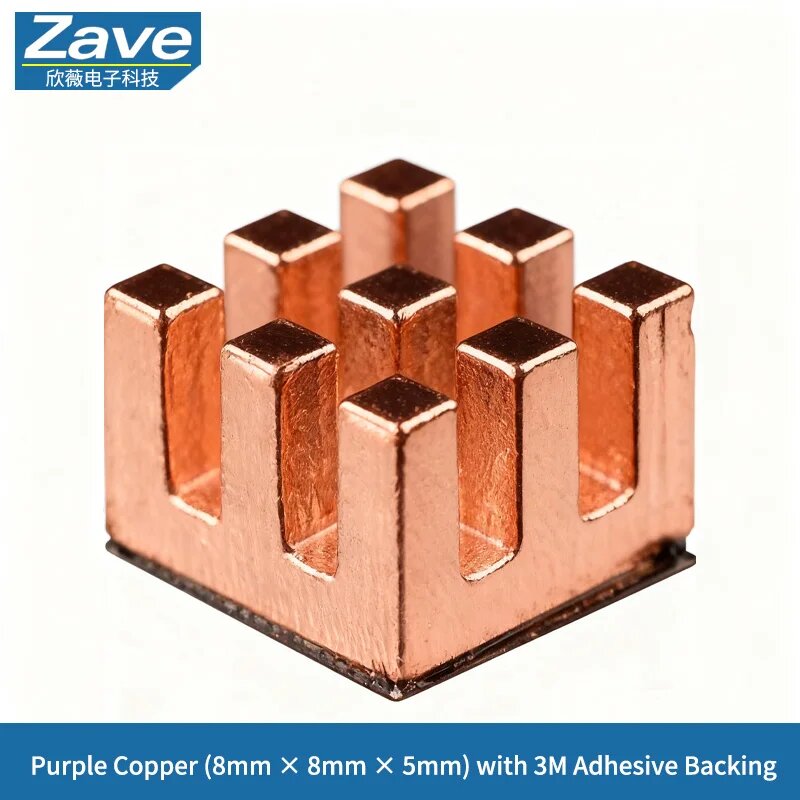 Мини радиатор из меди ZAVE для Raspberry Pi Purple Cu12 12 5mm