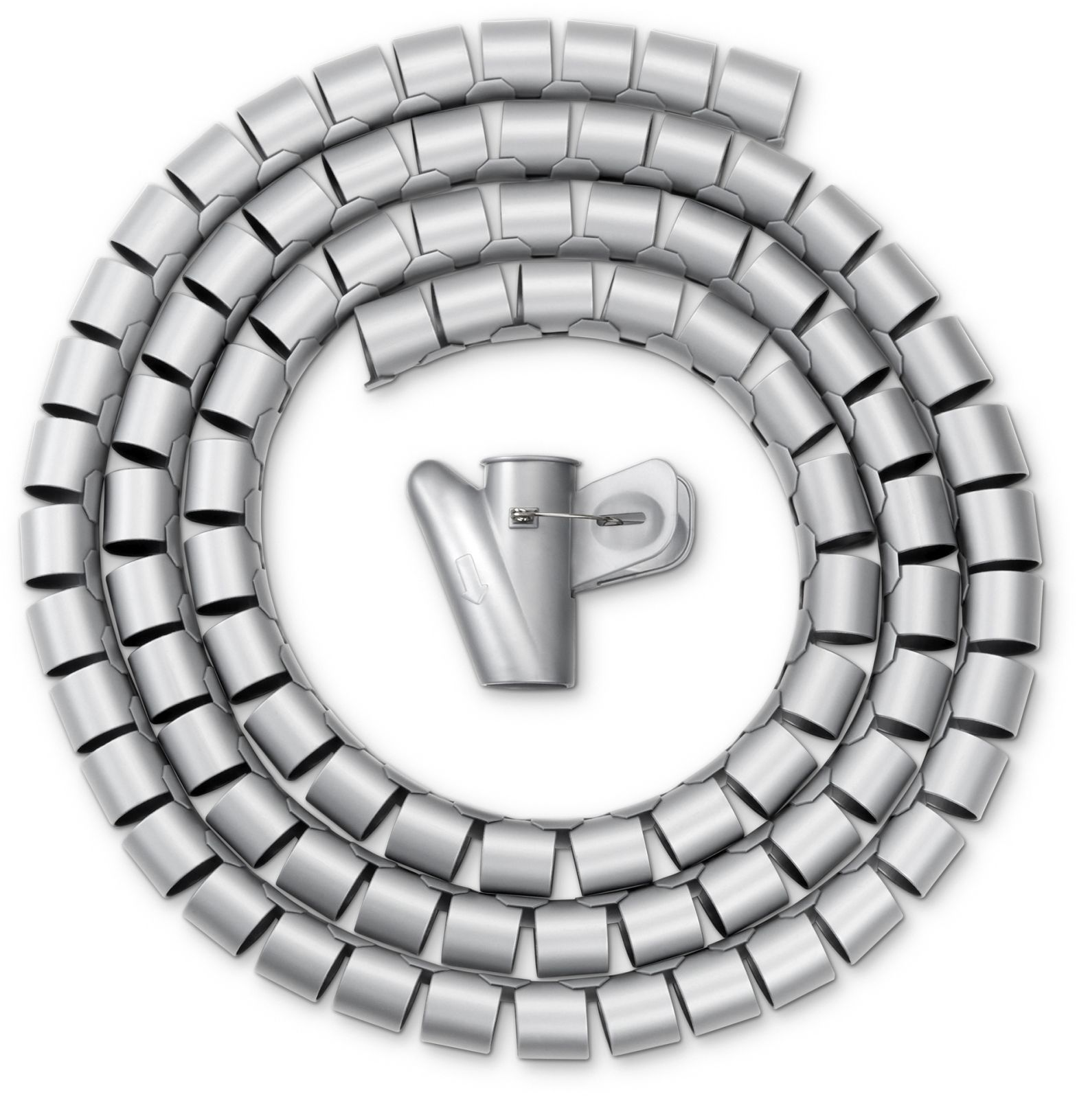 Кабельный органайзер Buro Spiral Hose, 25х2000 мм, серебристый (BHP CG252S)