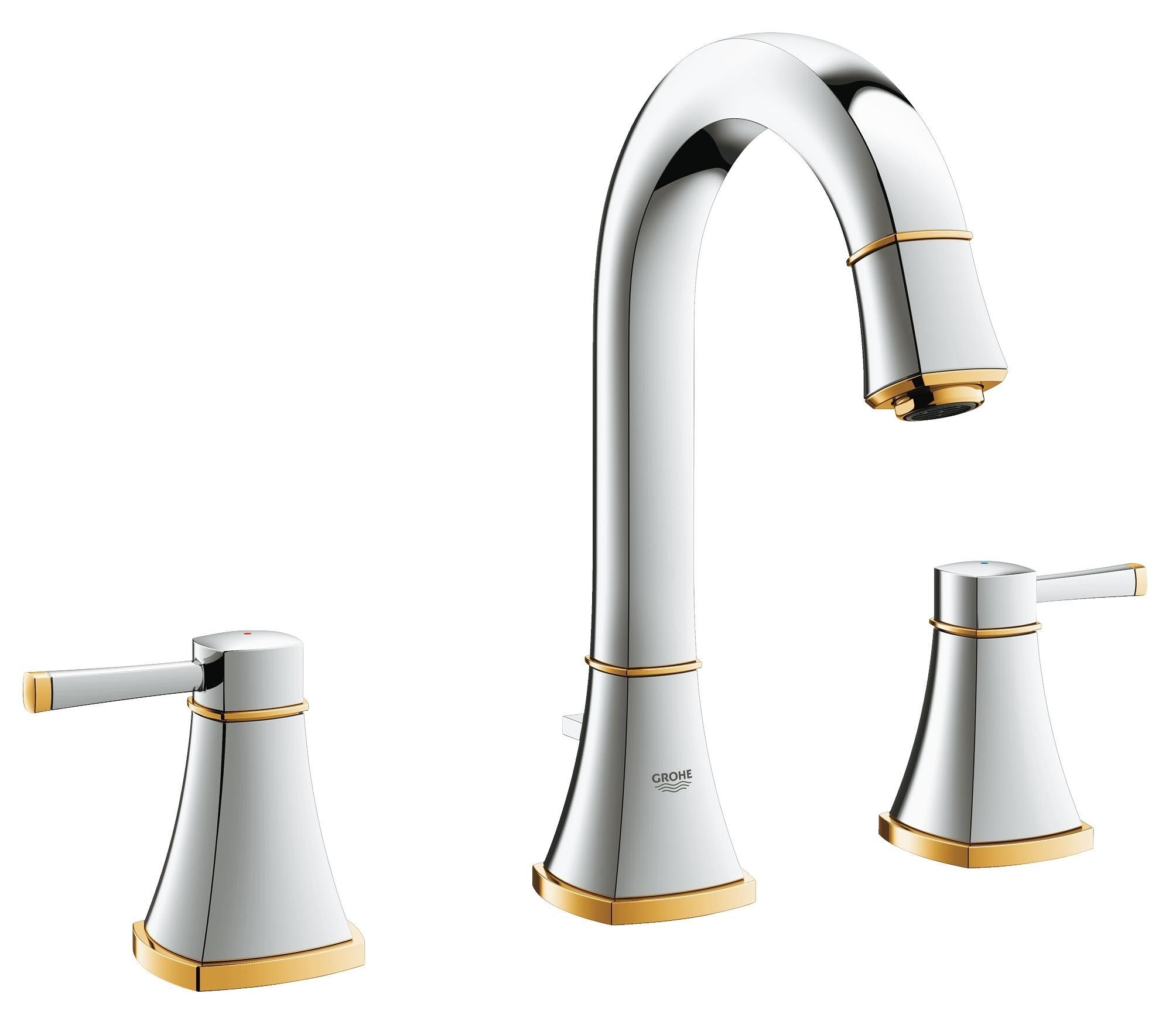 Смеситель для раковины Grohe Grandera 20389IG0, латунь, хром/золото