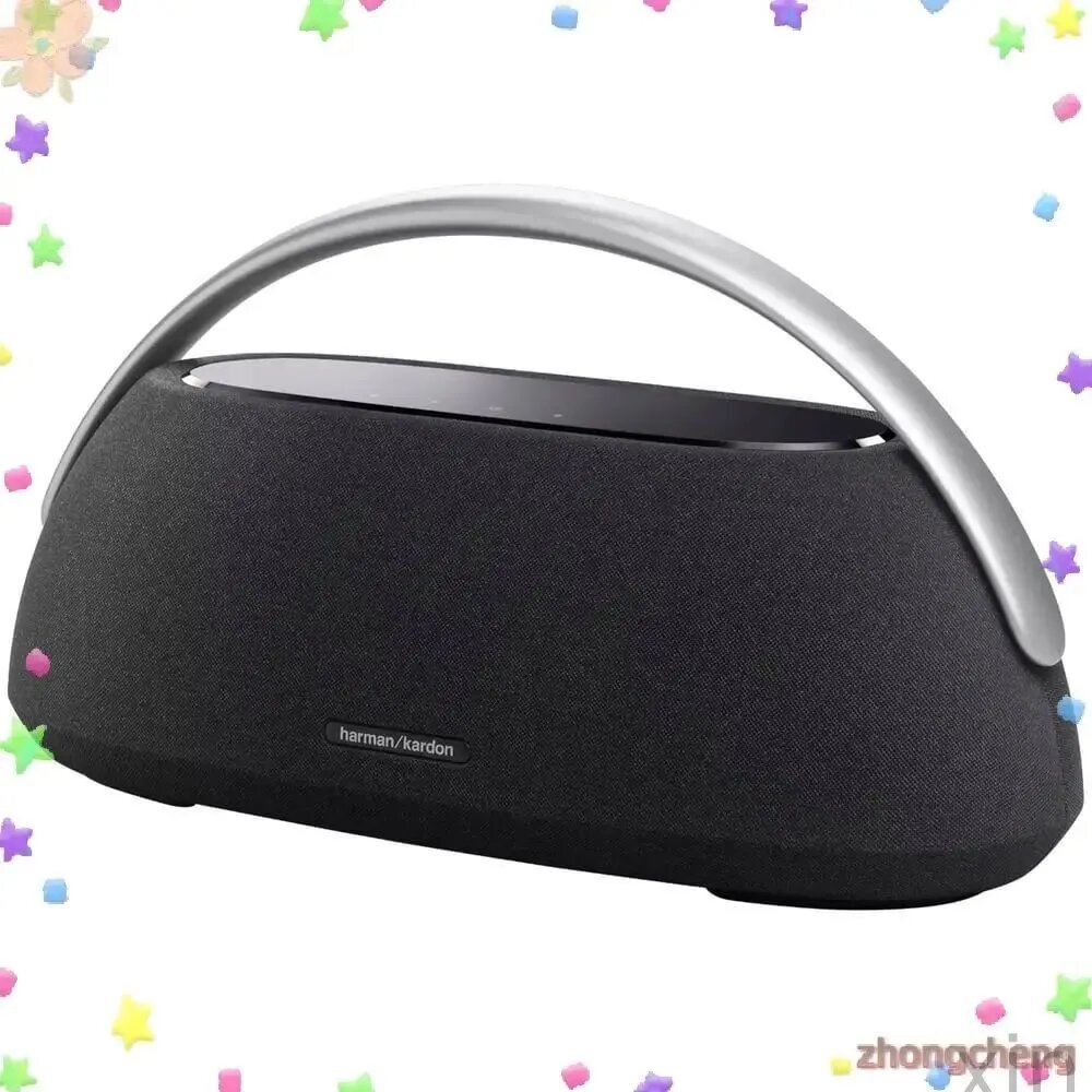 Качественный портативный спикер Harman/Kardon, модель GoPlay 3, в черном цвете.