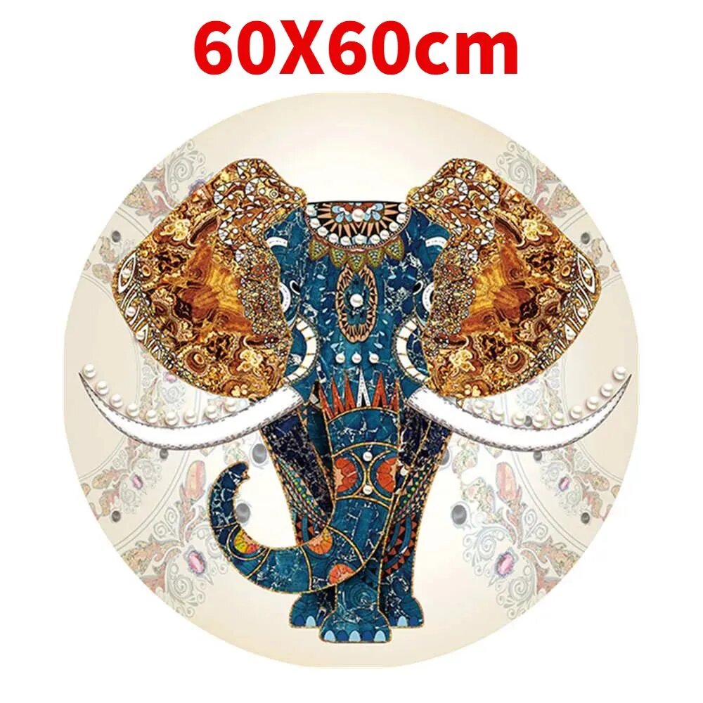 Набор для вышивания крестом, вышивка крестиком Круглый слон, 11CT 60x60cm, полная зашивка (без подрамника, без рамки)