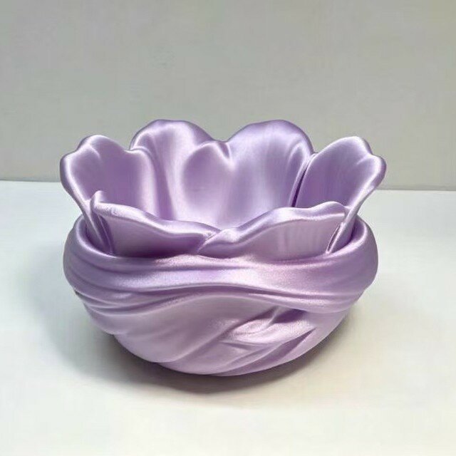 Роскошная классическая 3D-печатная шкатулка для хранения косметики и украшений в форме лепестка, креативное элегантное декоративное изделие для гостиной.