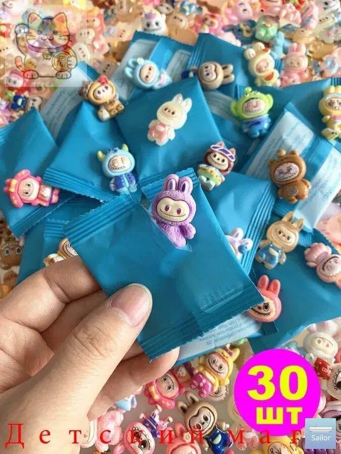 30шт, Фигурка-сюрприз, мультяшная милая тематика, слепые мешочки
