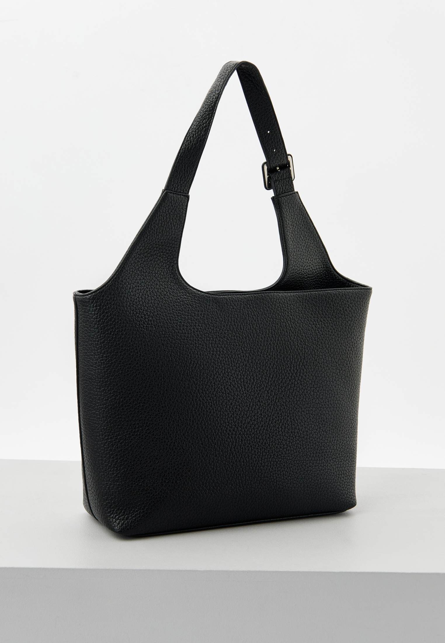 Сумка тоут KARL LAGERFELD JEANS K LOGO TOTE, фактура зернистая, матовая, черный — фото 1