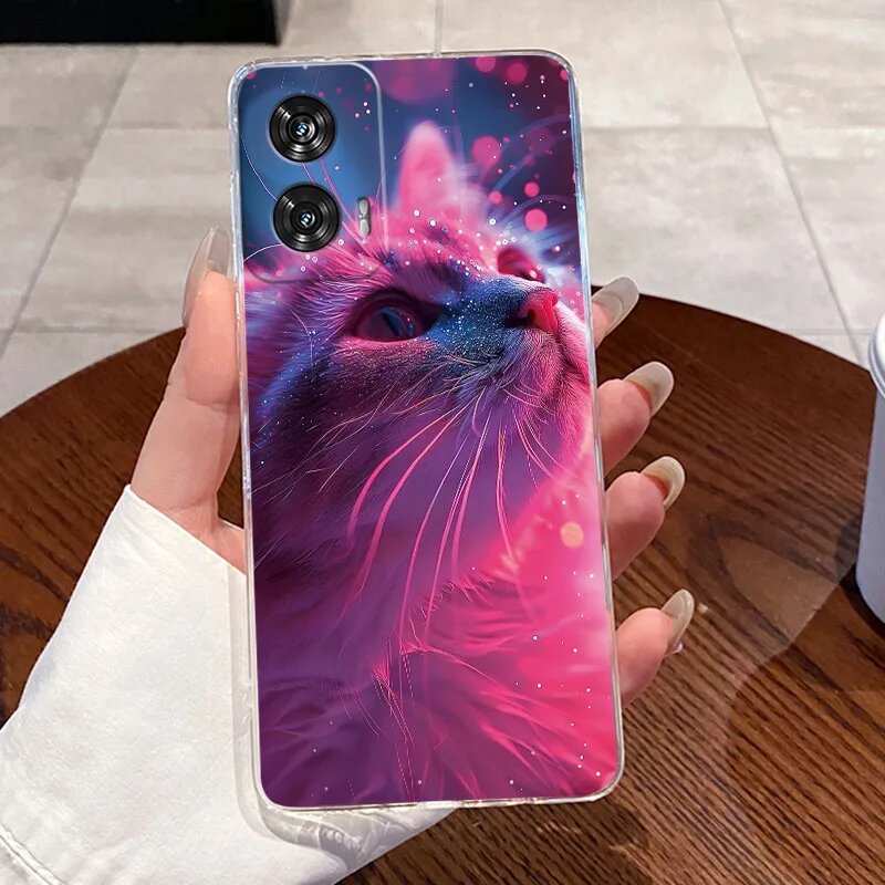 Чехол Motorola Edge 50 Fusion с котиком, TPU-TPU408
