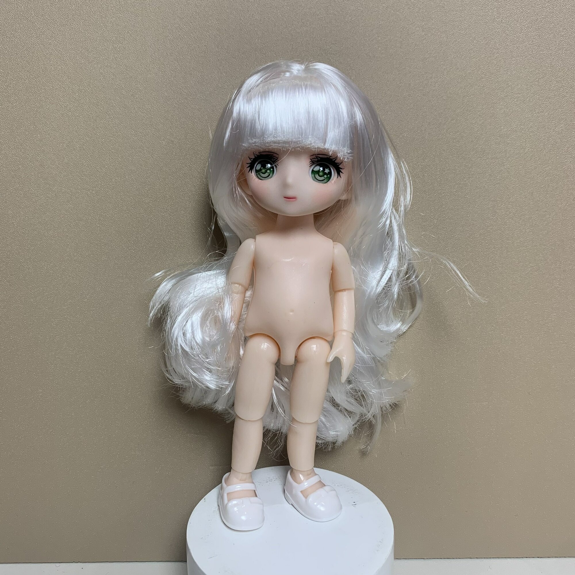 Кукла BJD 1/8, 6,3 дюйма, с подвижными суставами, в стиле кавай, с белыми волосами, для девочек, подарок на праздник