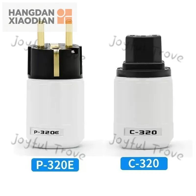 1 пара абсолютно новых Oyaide HIFI P-320 Schuko EU вилка питания с родиевым покрытием IEC динамик аудио шнур питания мужской женский разъем