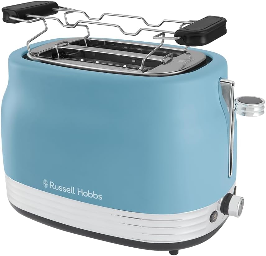 Тостер Russell Hobbs 900 Вт 6 уровней поджаривания 2 ломтика Hanley Blue синий 28651-56