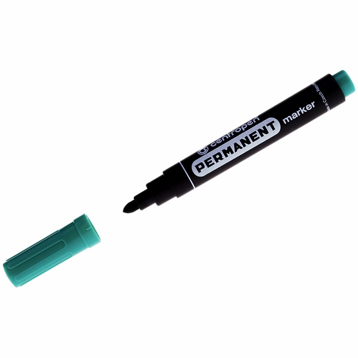Маркер перманентный Centropen 8566 (2.5мм, круглый наконечник, зеленый) (8566/01-10), 200шт.