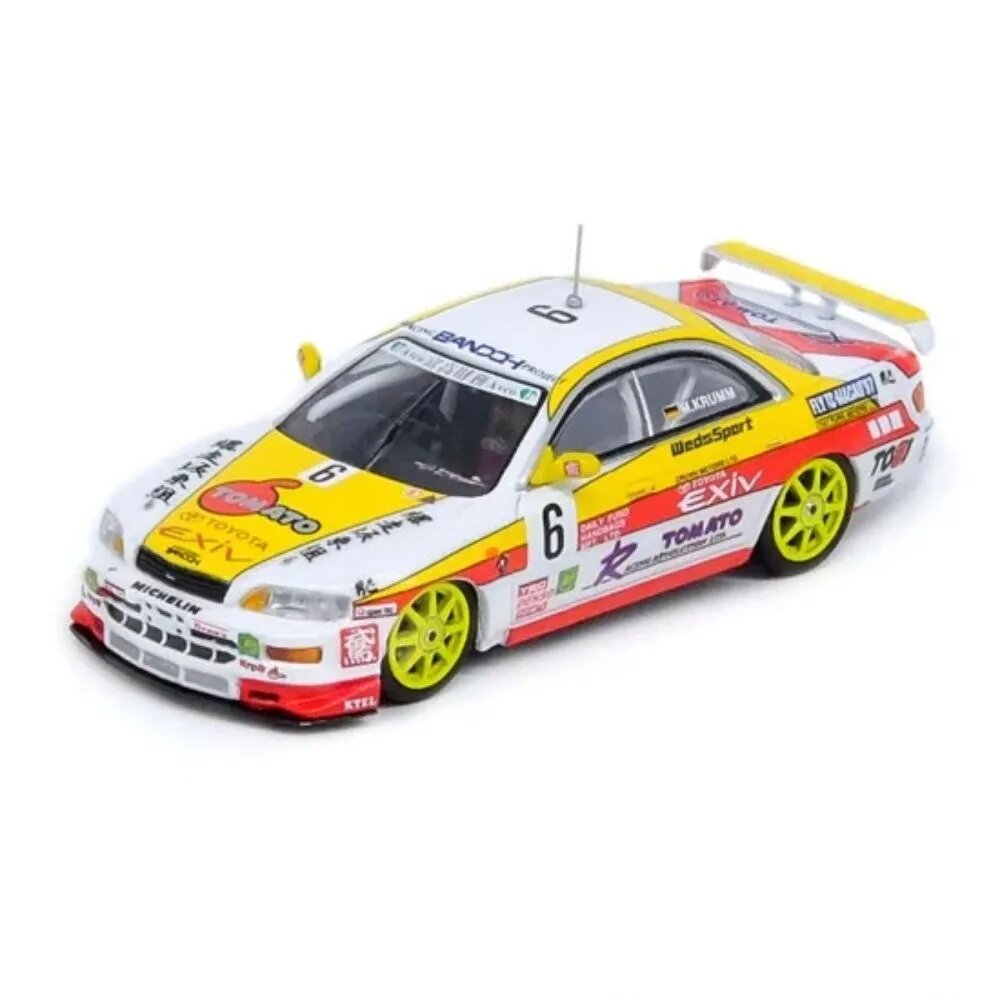 Машинка INNO64 1/64 Toyota Corona EXIV #6 TEAM BANDOH Macau Guia Race 1997 Diecast Scale Model Car