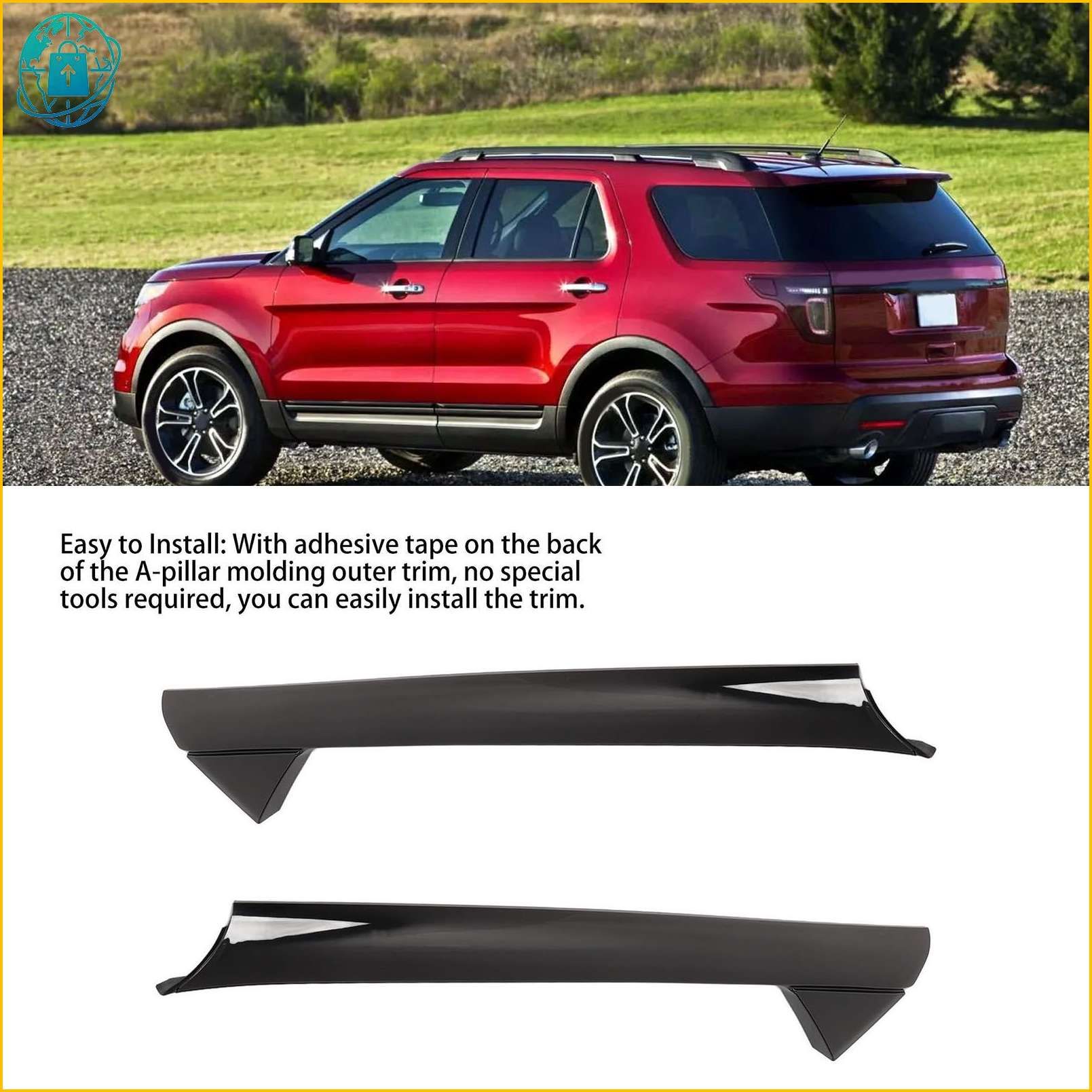 Автомобильная отделка переднего ветрового стекла (левая + правая) для Ford Explorer 2011-2019, BB5Z7803136AB BB5Z7803137AB