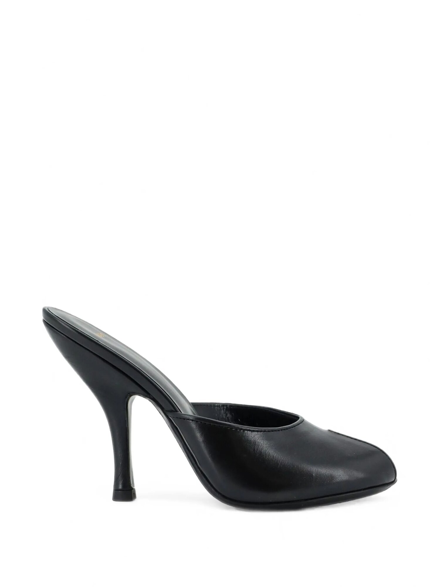 Босоножки Date Mule leather peep-toe sandals