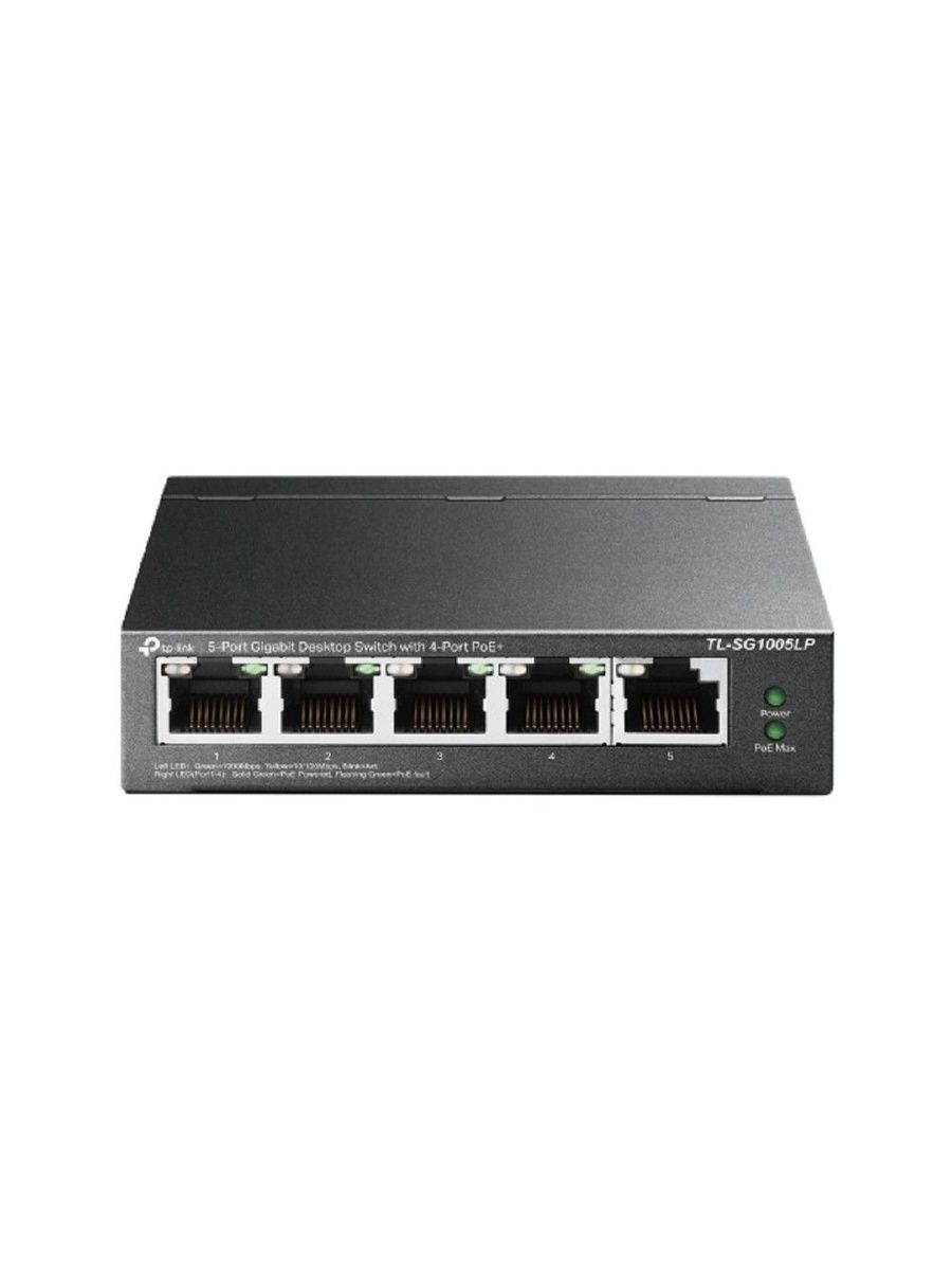 TP-Link TL-SG1005LP 5-портовый гигабитный настольный коммутатор с 4 портами PoE+