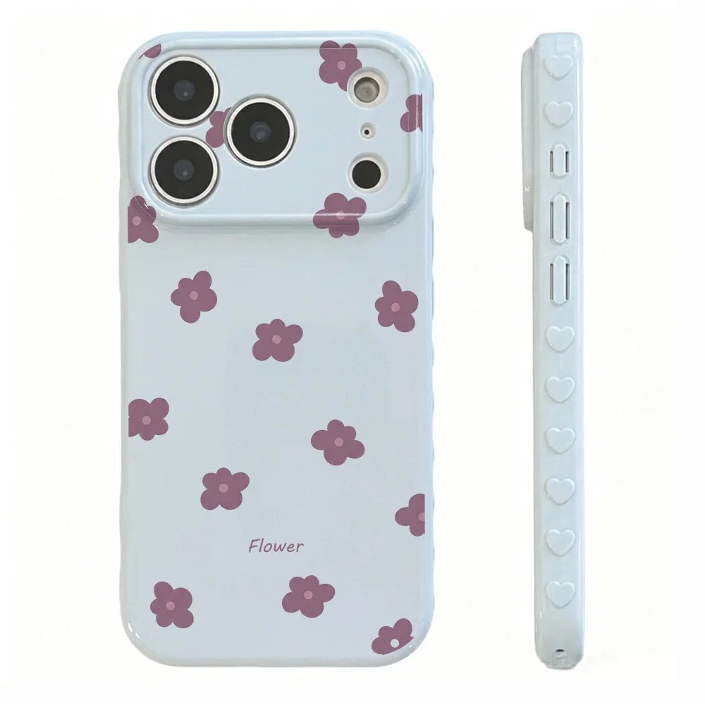 Чехол для iPhone 12 Pro, цветочный узор, QB01Blue