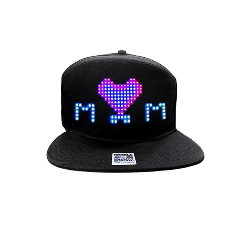 Бейсболка LED с сердцем и буквами M, цвет M1632RGB