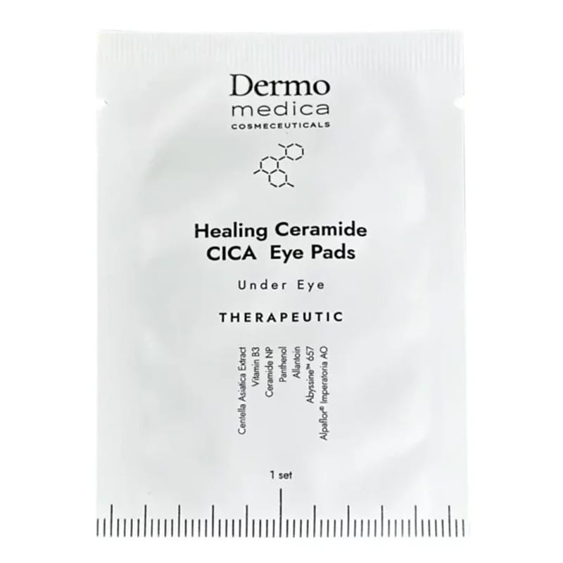 Патчи Dermomedica Healing Ceramide Cica Eye Pads Наноцеллюлозные пластыри под глаза с заживляющим и антивозрастным действием 2 шт