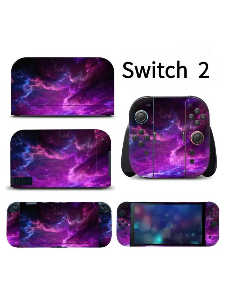 Защитная плёнка + наклейки для Nintendo Switch 2 защита от пыли-2