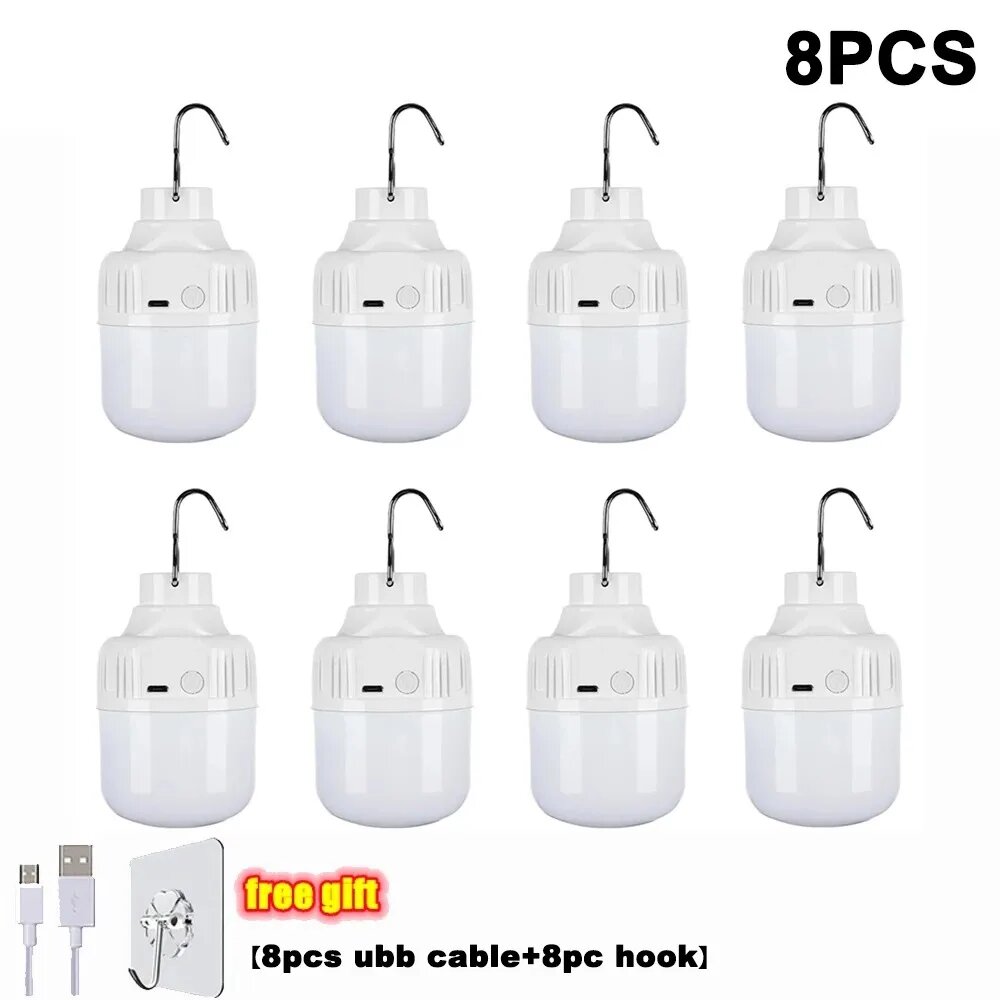 8PCS LED фонарь USB водонепроницаемый портативный