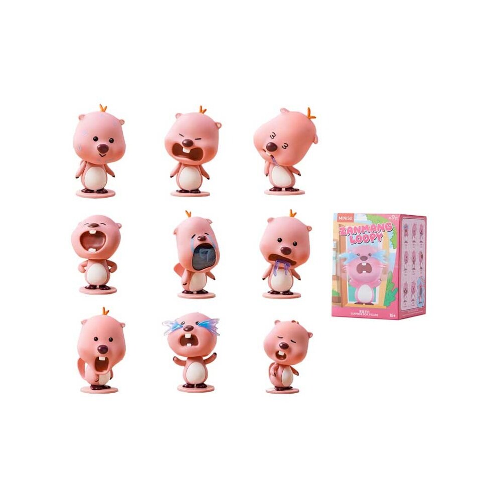 Фигурки-сюрпризы MINISO x Zanmang Loopy Ruby Quirky Rocking Head Collection