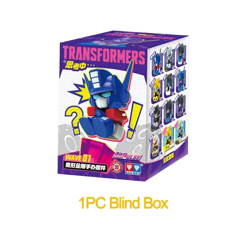 AULDEY Transformers Chibi Фигурки Оптимус Прайм Мегатрон Бамблби 1PC Blind Box