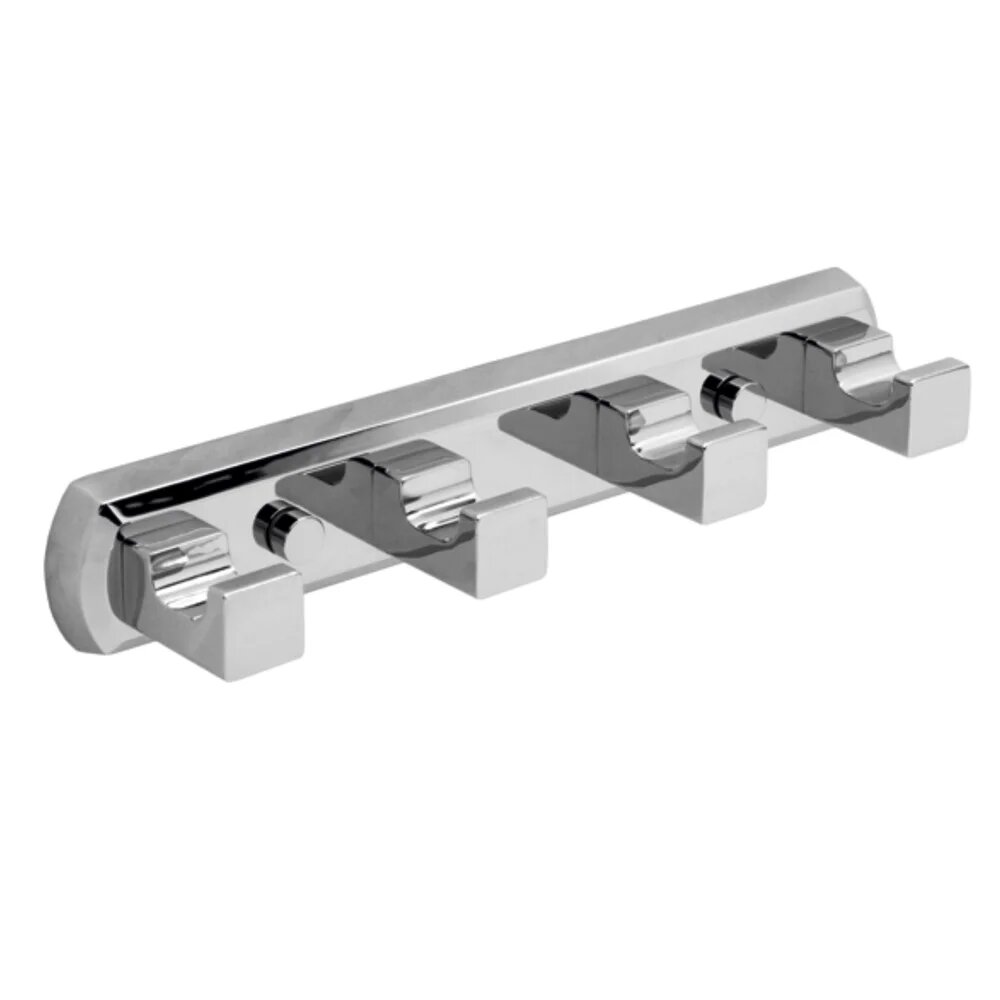 Крючок Wasserkraft Lippe K-6574 4 крючка, хром, вешалка для полотенец в ванную, на шурупах