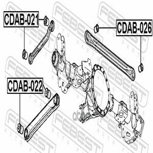 Сайлентблок задней верхней продольной тяги Febest арт. cdab-021