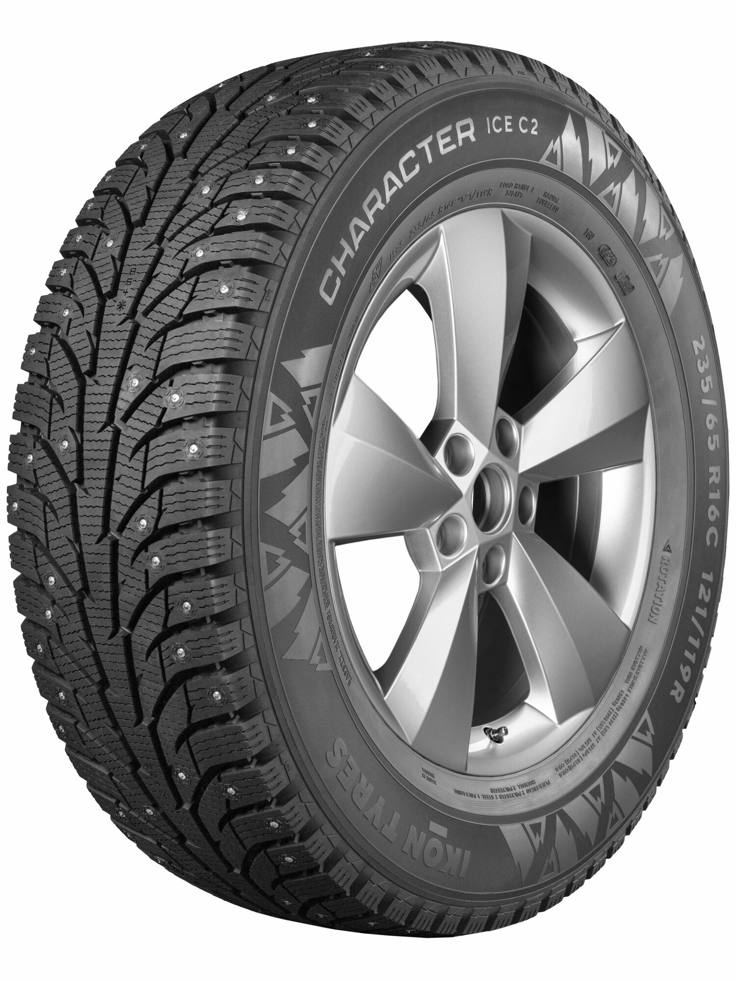 Автошина IKON Tyres 215/65R16C 109/107R Character Ice C2 TL (шип.), арт. TS78236